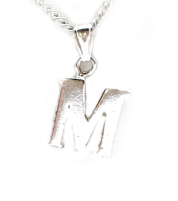 Silver M Locket